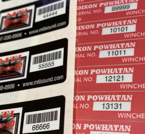 Serialized Tags and Labels for Equipment Identification